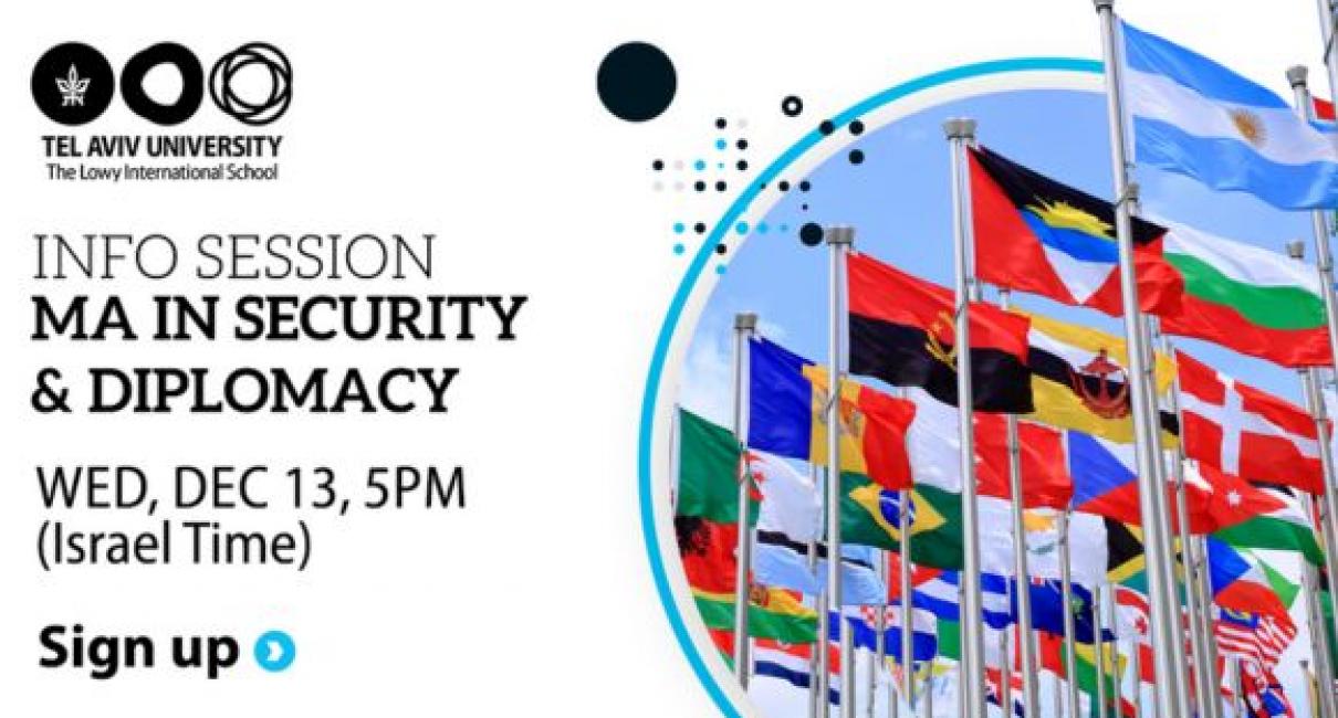 MA in Security & Diplomacy Info Session | TAU International | Tel Aviv ...